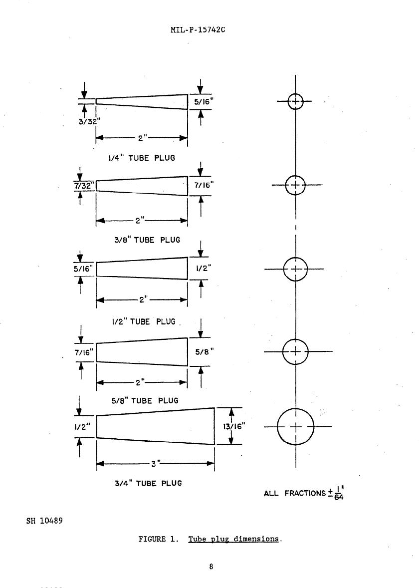 Figure 1 Tube Plug Dimensions